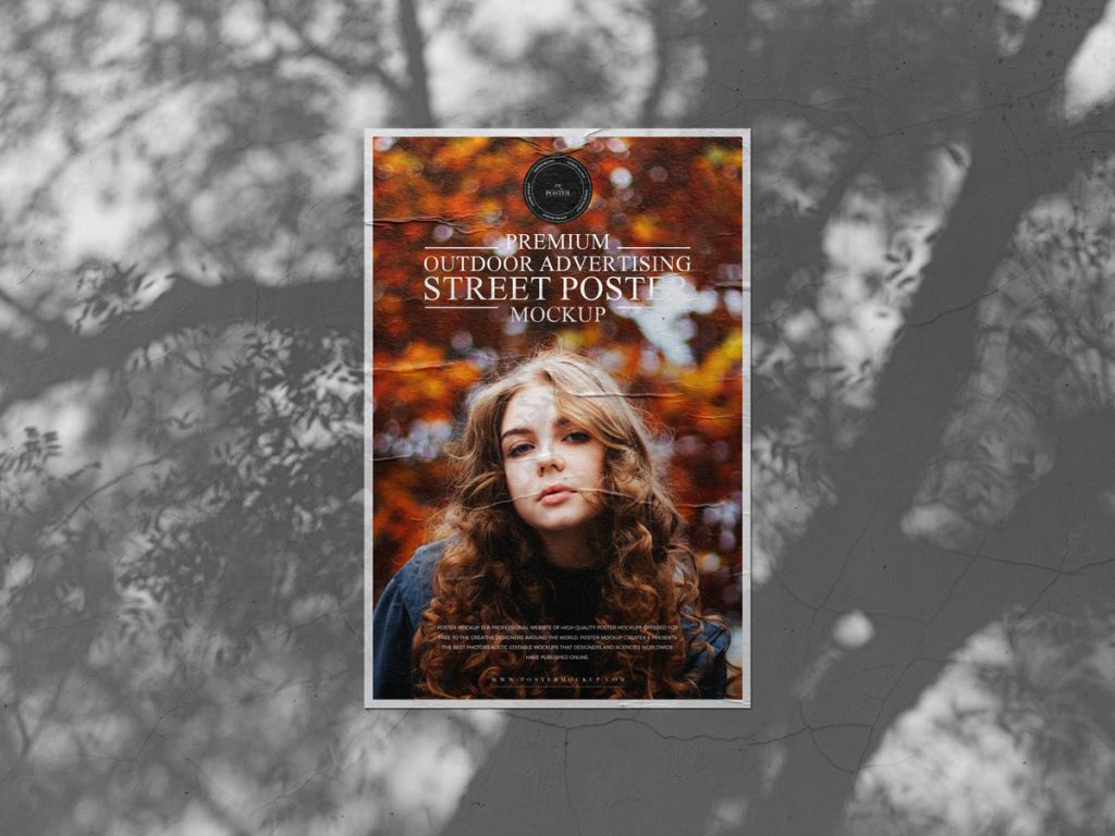 Free Premium Street Poster Mockup Design - Mockup Planet