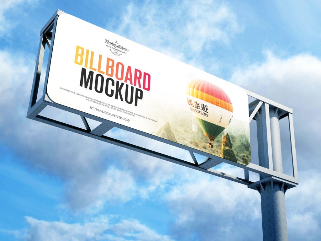 Free Pro Outdoor Advertisement Billboard Mockup Design - Mockup Planet