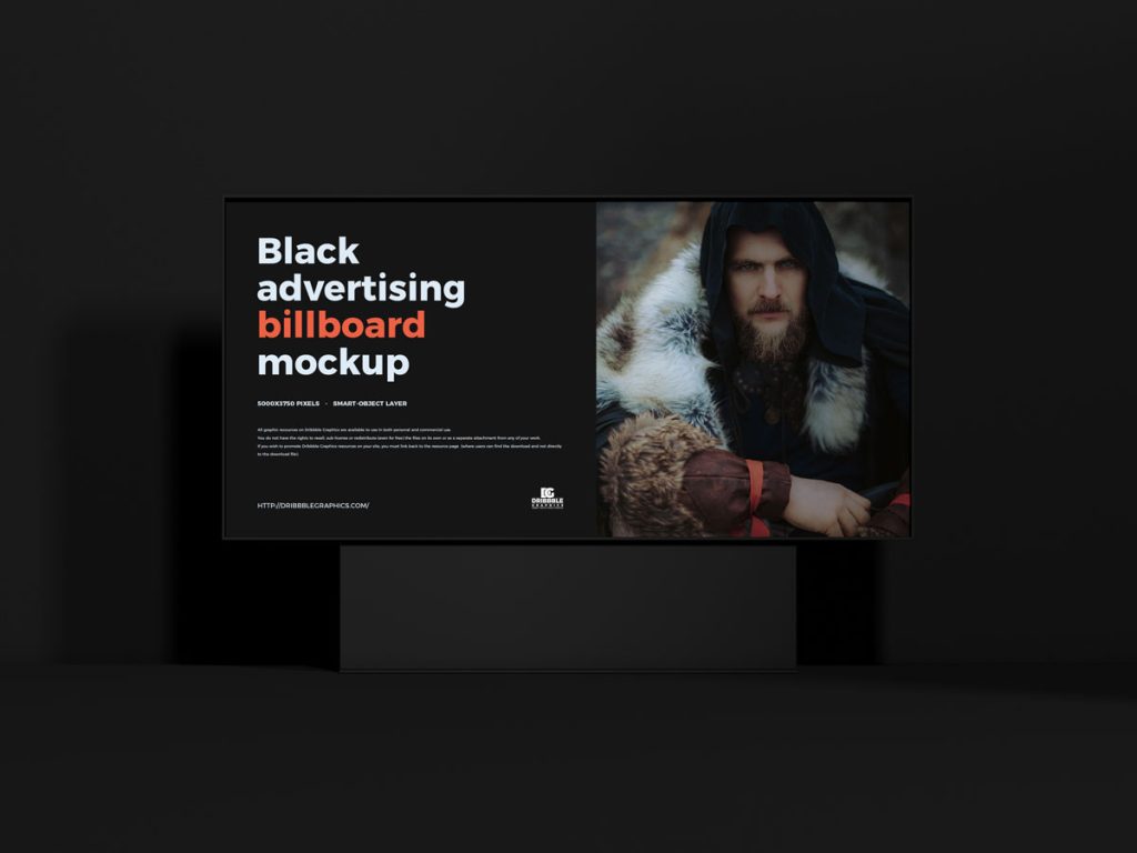 Free Black Environment Billboard Mockup Design - Mockup Planet
