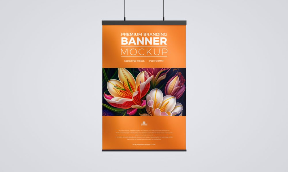 Free Brand Advertising Web Banner Mockup Design - Mockup Planet