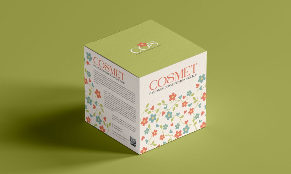 Free Premium Square Box Packaging Mockup Design - Mockup Planet