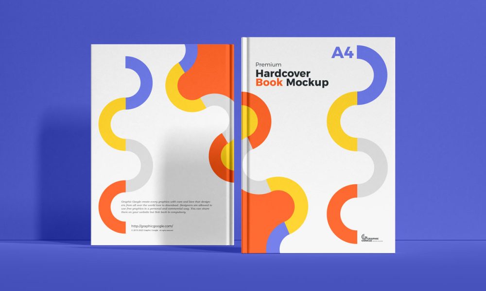 Free Stand Up Front and Back Book Mockup Design - Mockup Planet