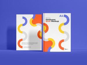 Free Stand Up Front and Back Book Mockup Design - Mockup Planet