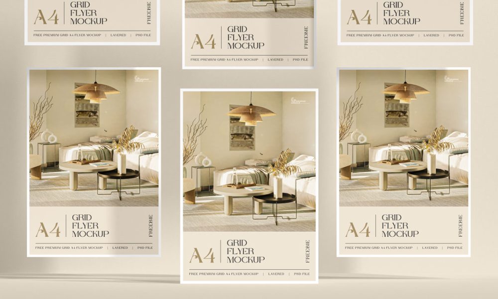 Free Fabulous A4 Flyer Mockup Design - Mockup Planet