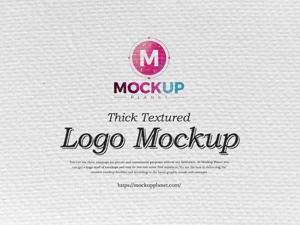 Free Thick Textured Logo Mockup Design - Mockup Planet