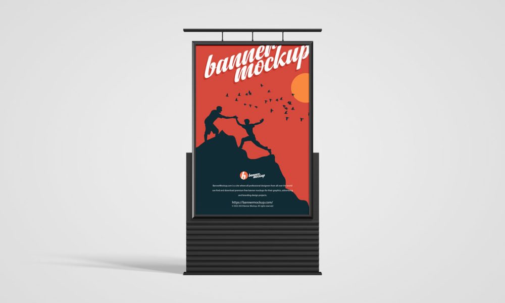 Free Backdrop Display Advertising Banner Mockup Design - Mockup Planet