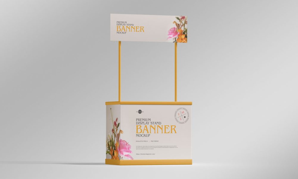 Free Elegant Display Banner Mockup Design - Mockup Planet