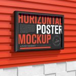 Free Top View Grid A3 Poster Mockup Design - Mockup Planet