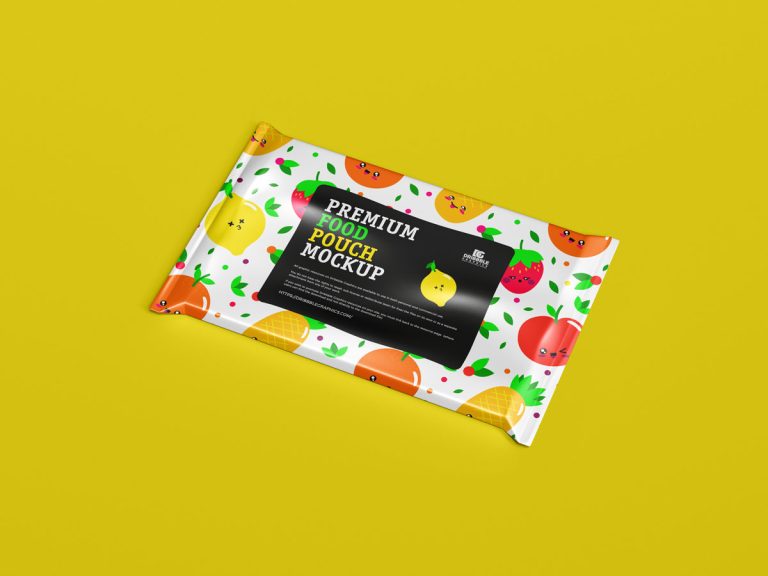 Free Food Pouch Packaging Mockup Design - Mockup Planet