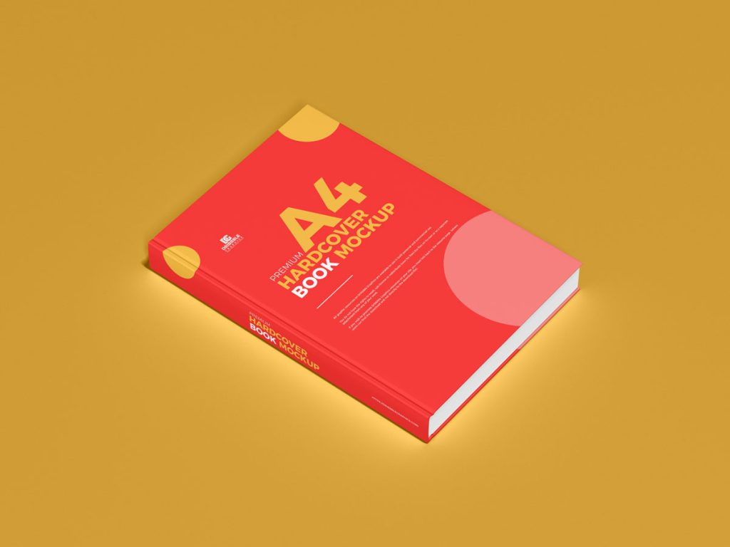 Free Modern Hardcover A4 Book Mockup Design - Mockup Planet
