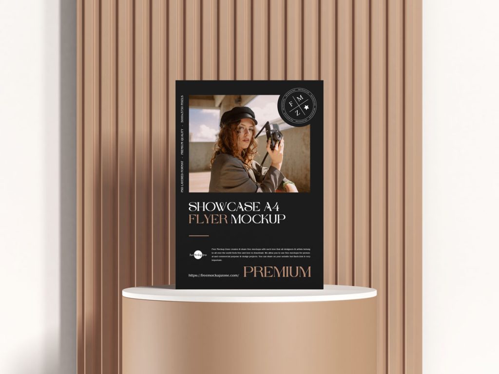 Free Modern Showcase Flyer Mockup Design - Mockup Planet