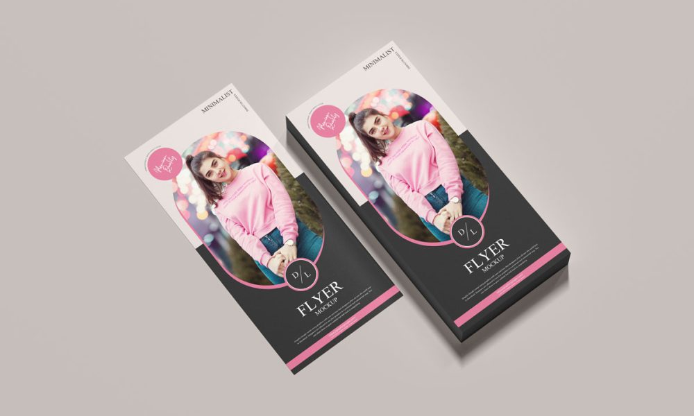 Free Elegant Dl Flyer Mockup Design - Mockup Planet