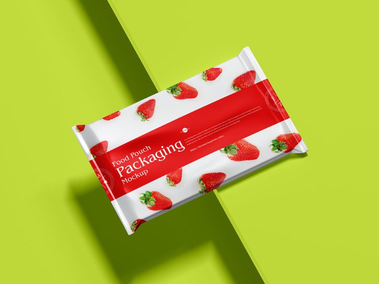 Free PSD Premium Pouch Packaging Mockup Design - Mockup Planet