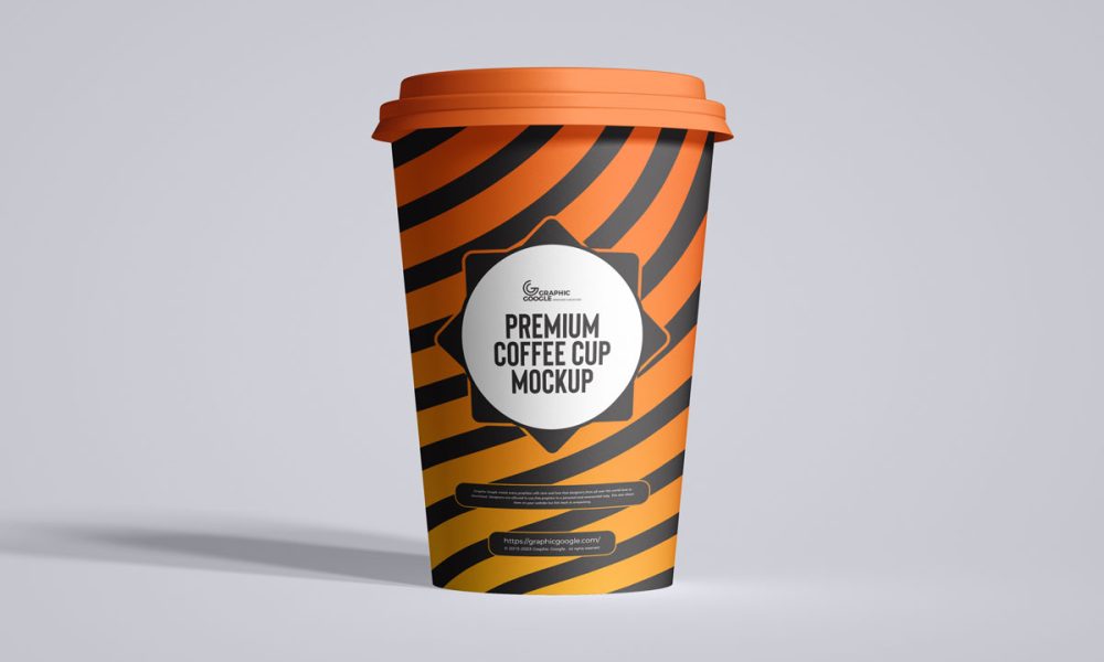 Free Stand Up Coffee Cup Mockup Design - Mockup Planet