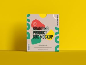 Free Front View Product Box Packaging Mockup Design - Mockup Planet