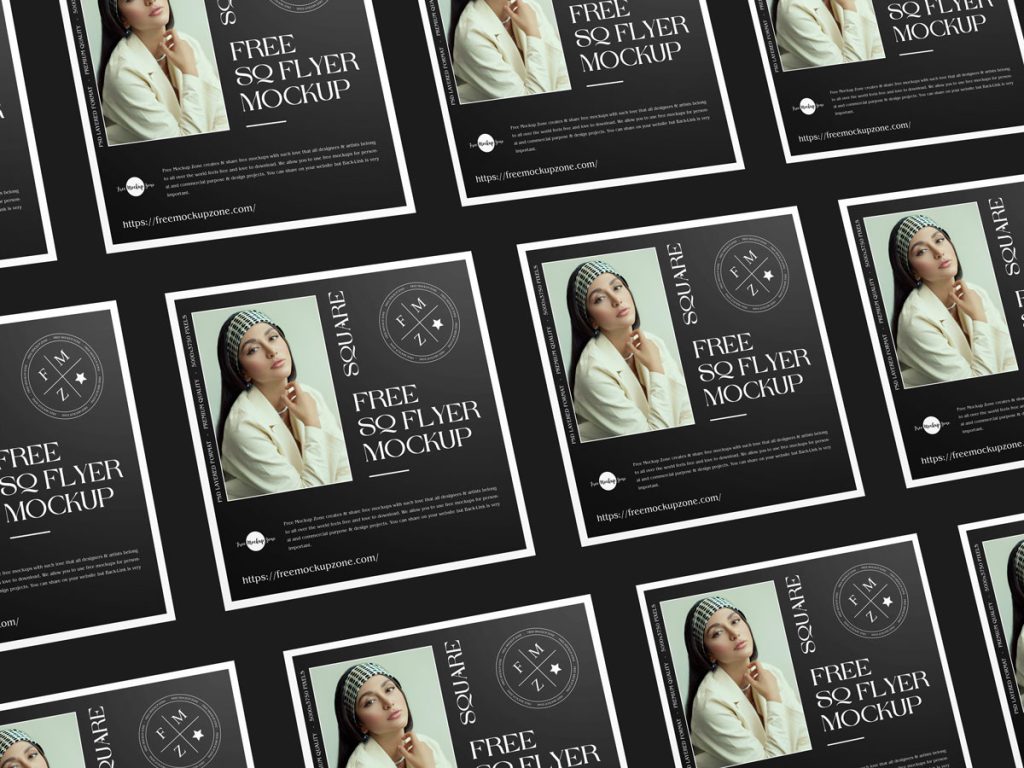 Free Elegant Square Flyer Mockup Design - Mockup Planet