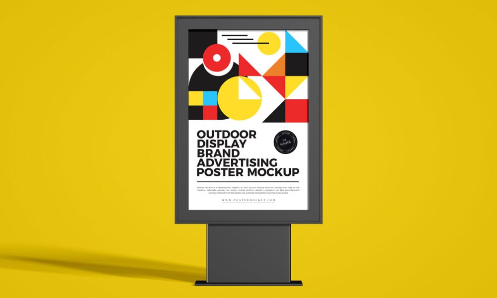 Free Premium Outdoor Advertising Poster Mockup Design - Mockup Planet
