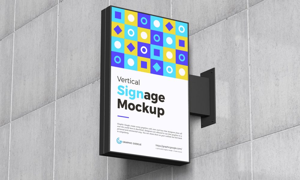 Free Advertising Signage Banner Mockup Design - Mockup Planet