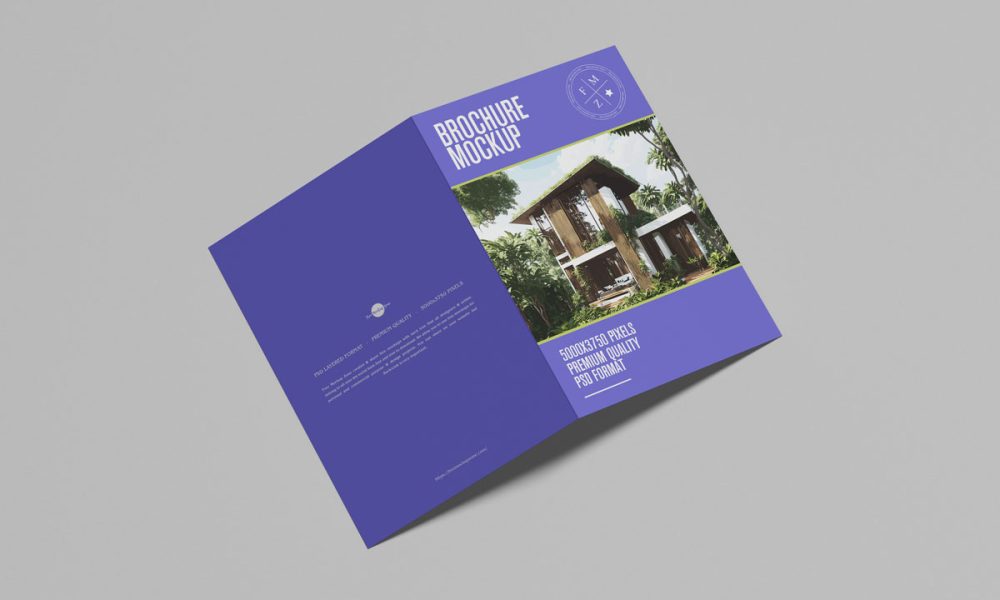 Free Bi-Fold Brochure Mockup Design - Mockup Planet