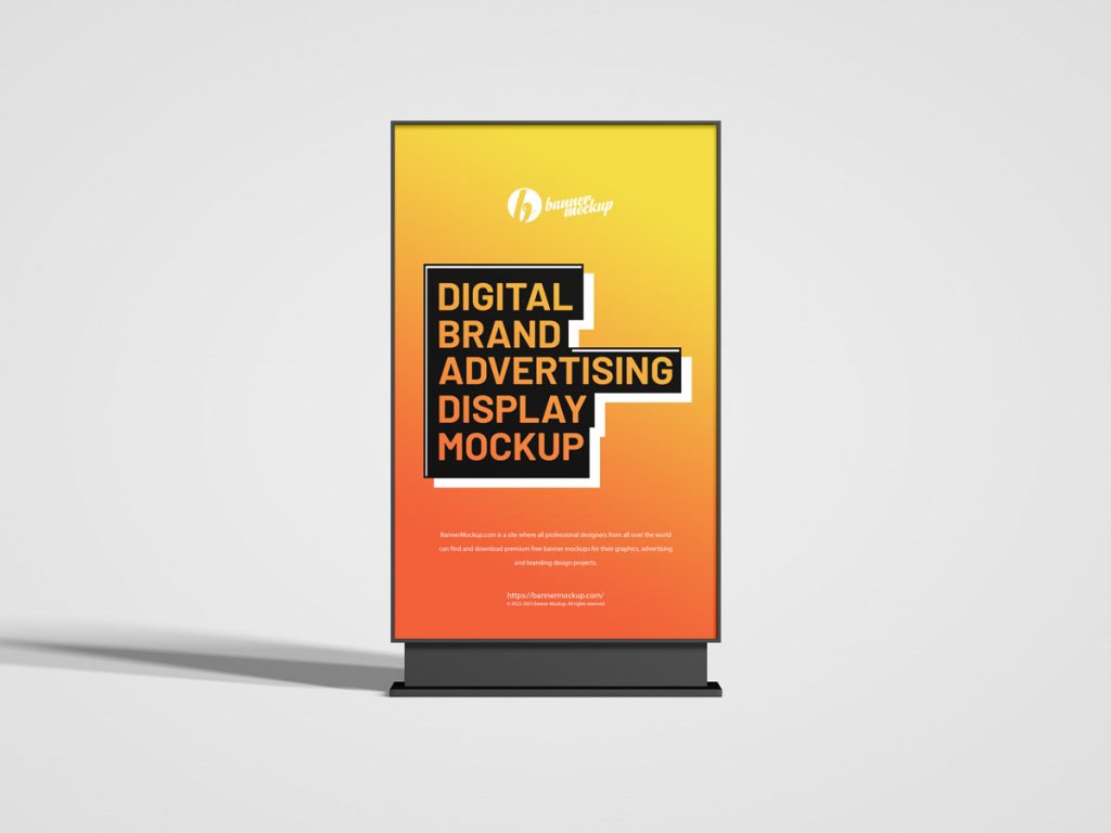 Free Digital Stand Advertising Billboard Mockup Design - Mockup Planet
