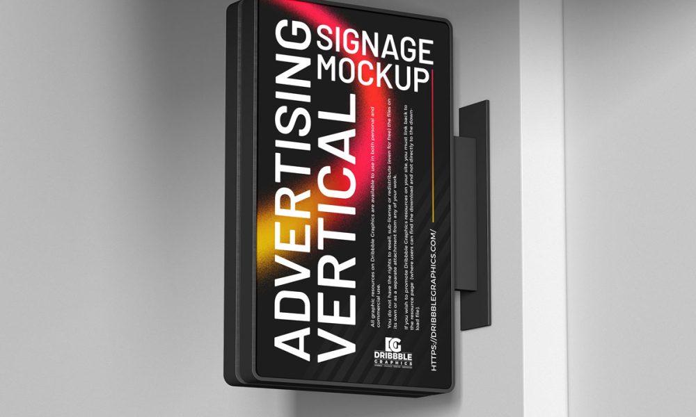 Free Outdoor Advertising Signage Banner Mockup Design - Mockup Planet