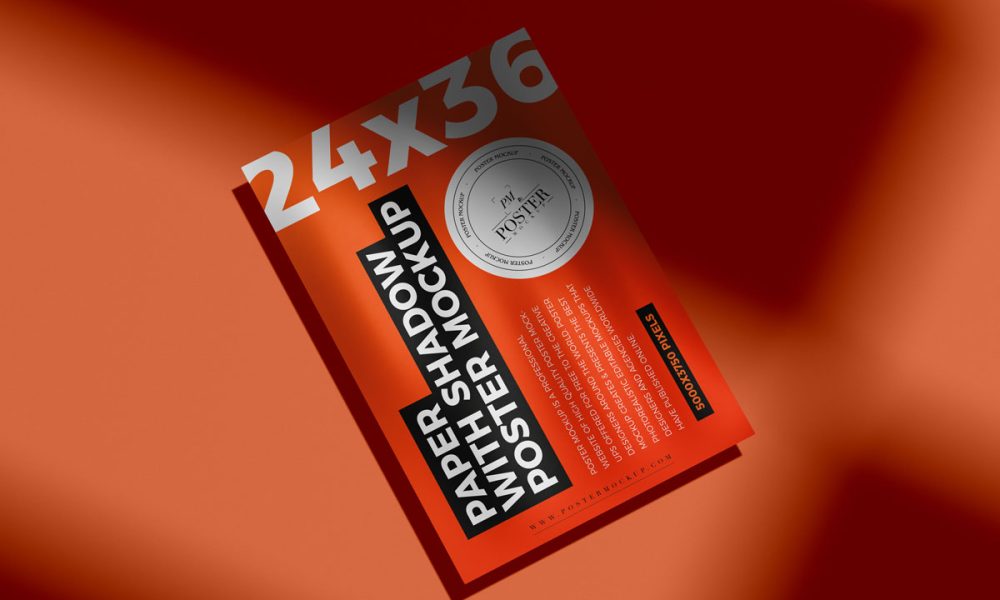 Free Shadow 24x36 Poster Mockup Design - Mockup Planet