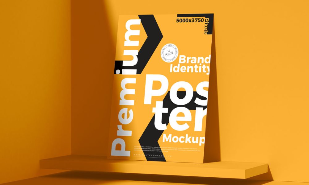 Free Brand Identity A3 Poster Mockup Design - Mockup Planet