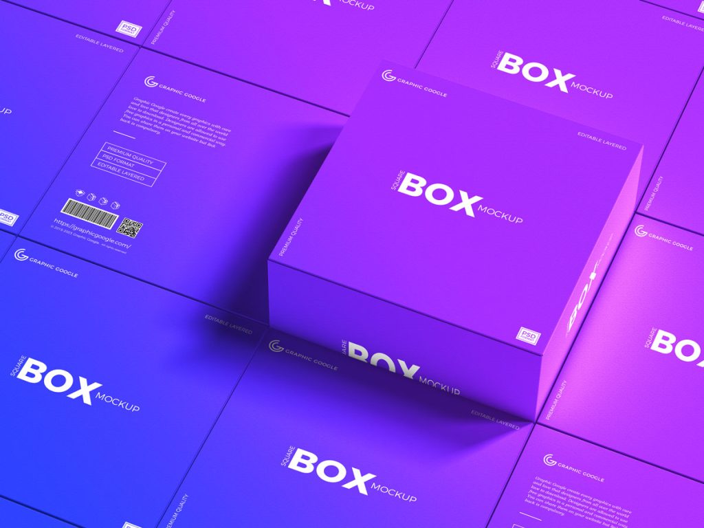 Free Branding Grid Boxes Packaging Mockup Design - Mockup Planet