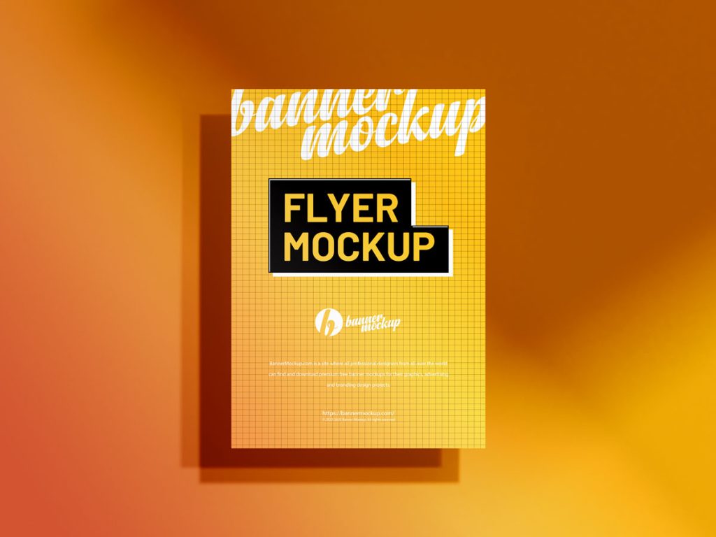 Free Top View Shadow Flyer Mockup Design - Mockup Planet