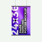 Free Isometric Poster Mockup Design - Mockup Planet