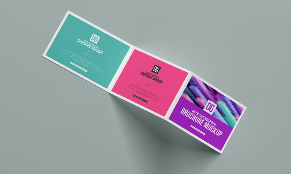Free Modern Tri-Fold A5 Brochure Mockup Design - Mockup Planet