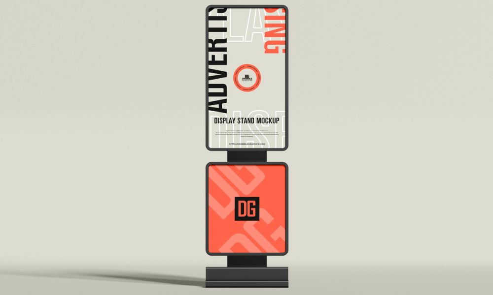 Free Advertisement Square Signboard Mockup Design - Mockup Planet