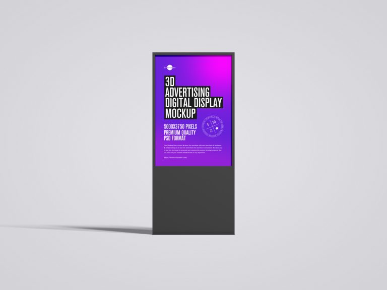 Free Digital Display Signage Mockup Design - Mockup Planet