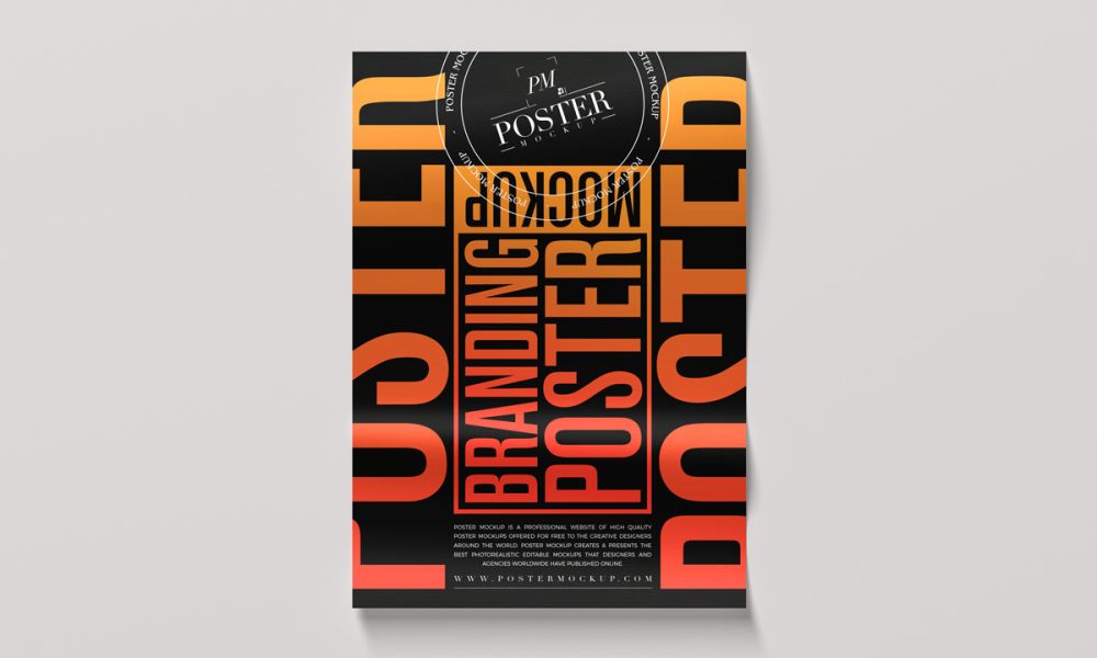 Free Premium Quality Advertising Poster Mockup Design - Mockup Planet