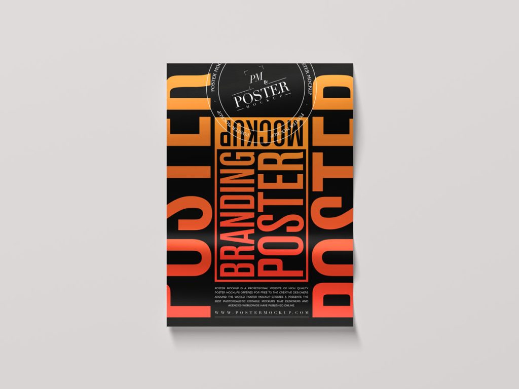 Free Premium Quality Advertising Poster Mockup Design - Mockup Planet