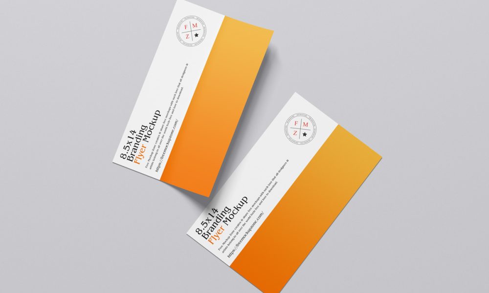 Free Stylo Floating Flyers Mockup - Mockup Planet