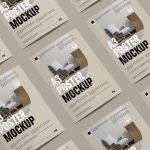 Free Grid Square Poster Mockup Design - Mockup Planet