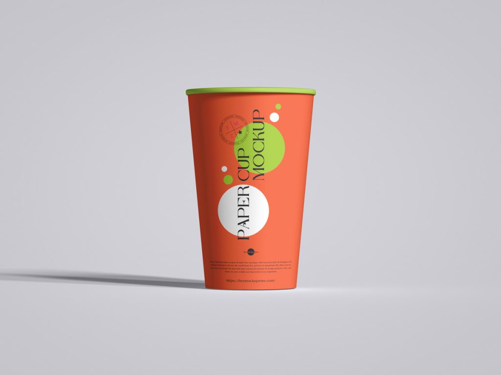 Free Branding Stand Up Paper Cup Packaging Mockup Design - Mockup Planet