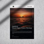 Free 27x40 Curved Poster Mockup Design - Mockup Planet