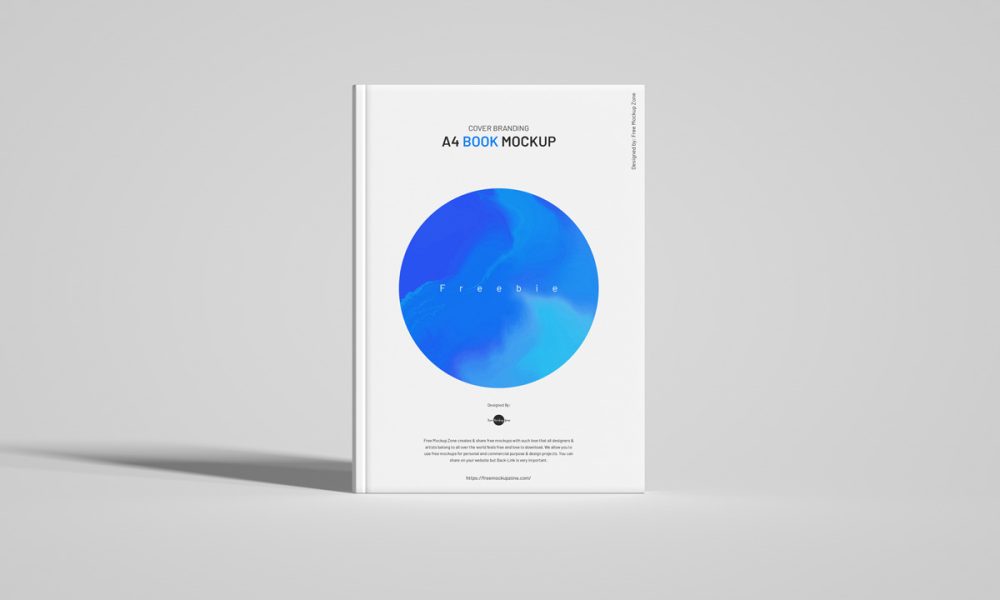 Free Elegant Stand Up Book Mockup Design - Mockup Planet