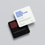 Free Elegant Square Card Mockup Design - Mockup Planet
